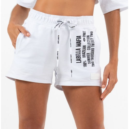 Short Labellamafia Flag - 23636 Branco
