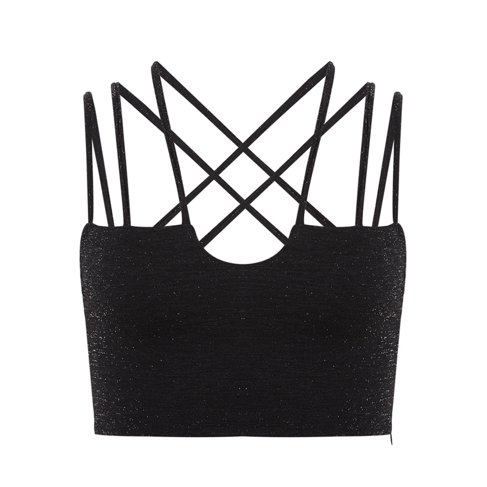 Top John John Isis - Preto