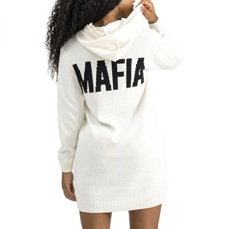 Vestido Labellamafia Tricot Manga Longa - Branco